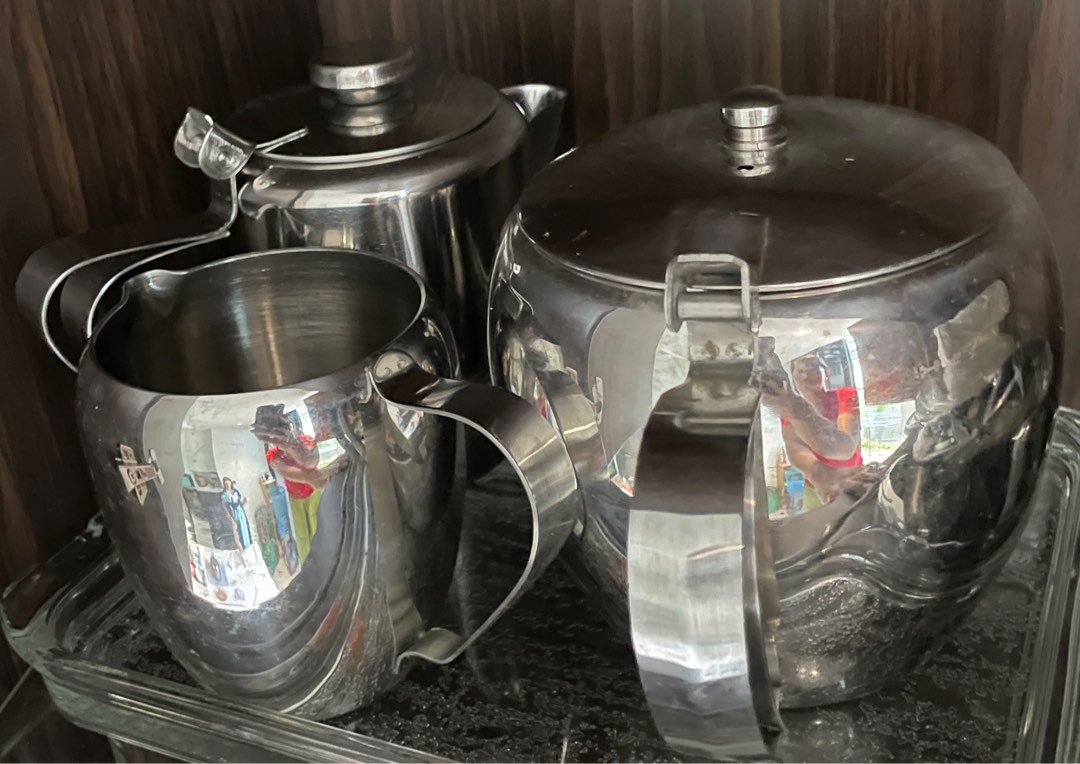 Stainless Steel Tea Set, Furniture & Home Living, Kitchenware ...