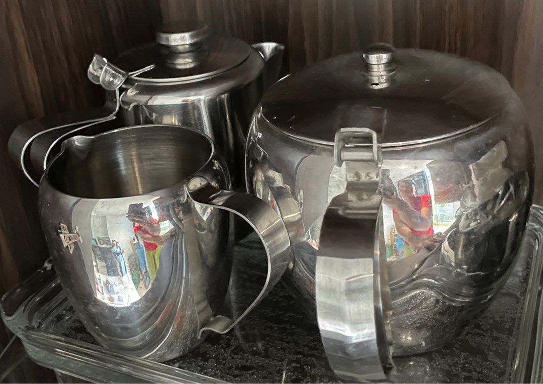 Stainless Steel Tea Set, Furniture & Home Living, Kitchenware ...