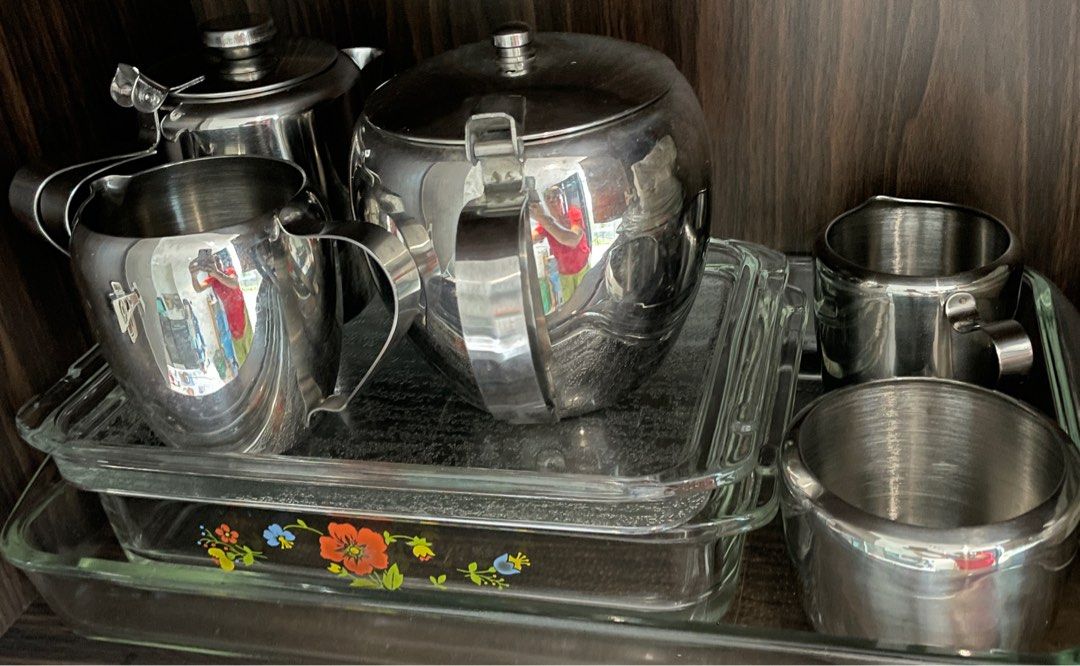 Stainless Steel Tea Set, Furniture & Home Living, Kitchenware ...