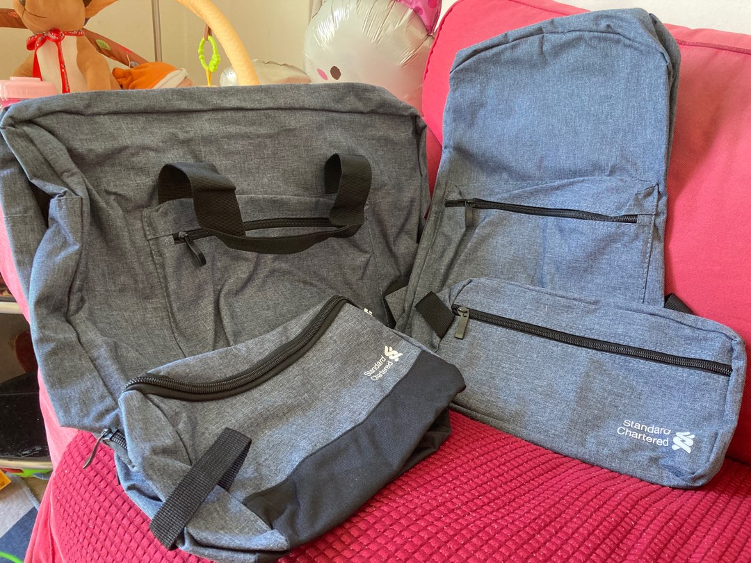 Standard Chartered Travel Bag set - pack of 4, Hobbies & Toys, Travel ...