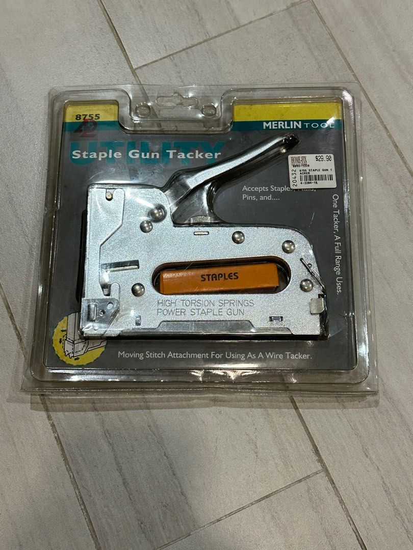 Staple Gun Tacker - Merlin Tool, Furniture & Home Living, Home ...