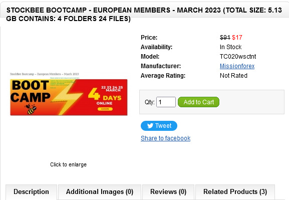 StockBee Bootcamp - European Members - March 2023 (Total size: 5.13 GB Contains: 4 folders 24 ...