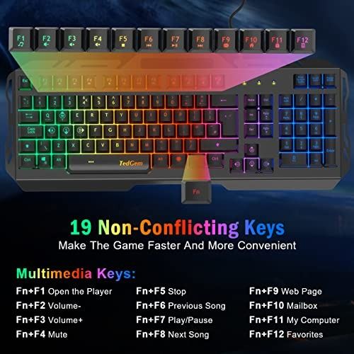 [Stockist.SG] TedGem Gaming Keyboard, Gaming Keyboards USB Wired ...