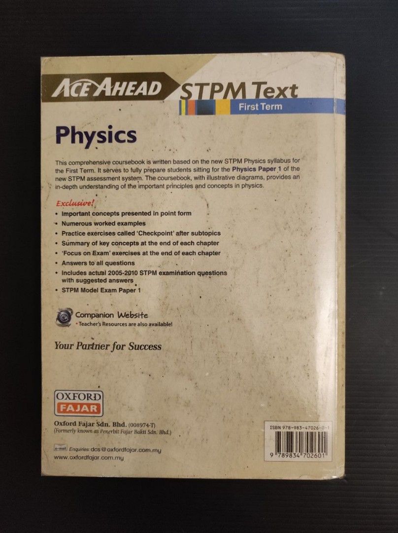 STPM Physics Sem 1 OXFORD ACE AHEAD, Hobbies & Toys, Books & Magazines ...