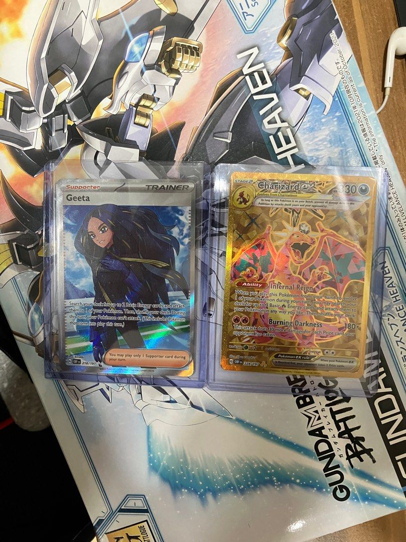 SV03 SINGLES - Gold Charizard EX UR and Geeta Full Art SR, Hobbies ...