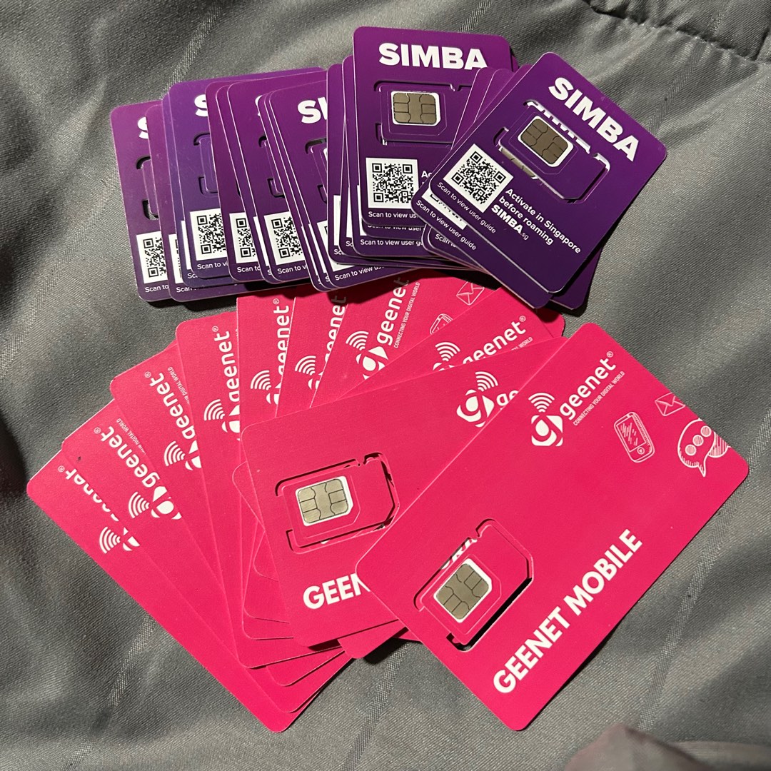 Taikong card space sim prepaid geenet tpg simba SingTel , Mobile Phones ...