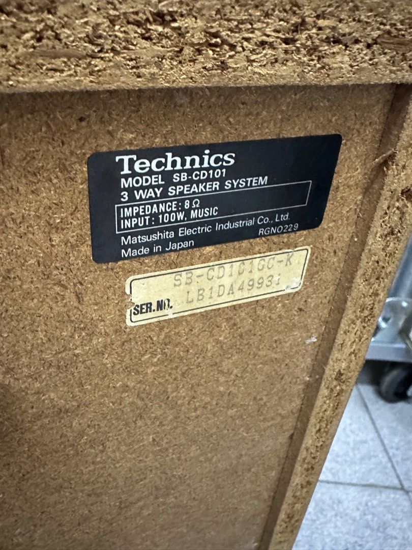 Technics SB-CD101 (3 way speaker) on Carousell