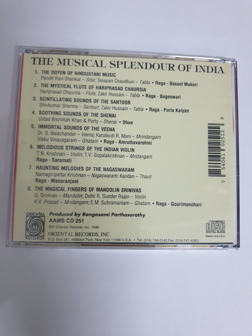 The Musical Splendour Of India, Hobbies & Toys, Music & Media, CDs ...