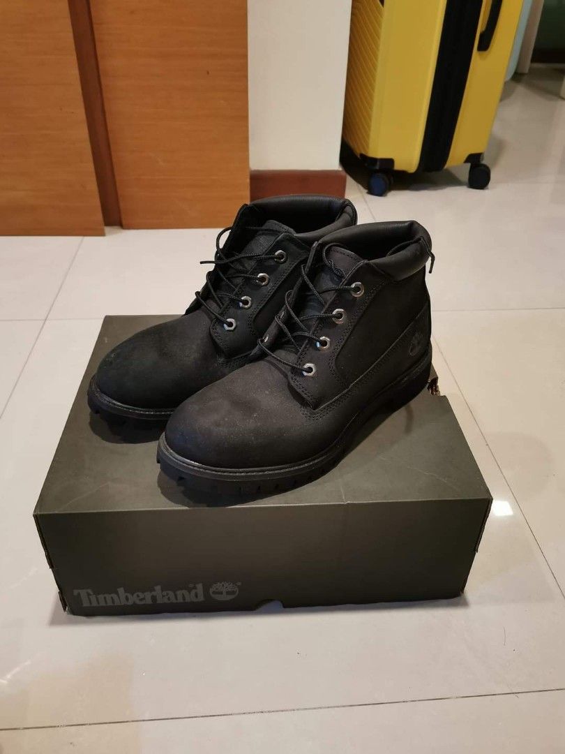 Timberland black mid cut boots, Men's Fashion, Footwear, Boots on Carousell