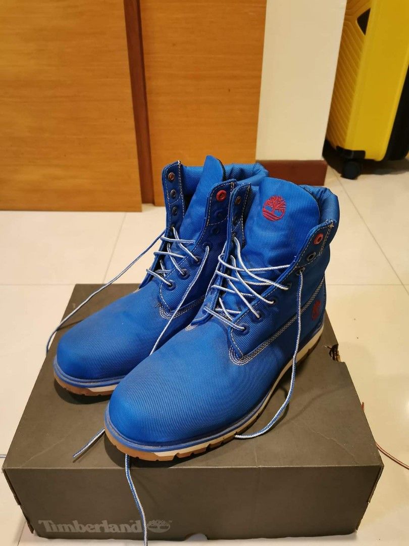 Timberland blue boots, Men's Fashion, Footwear, Boots on Carousell