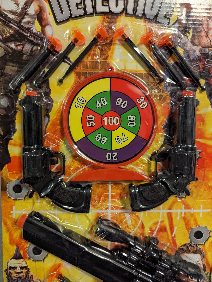 Toy gun children play set aiming target darts cosplay roleplay ...