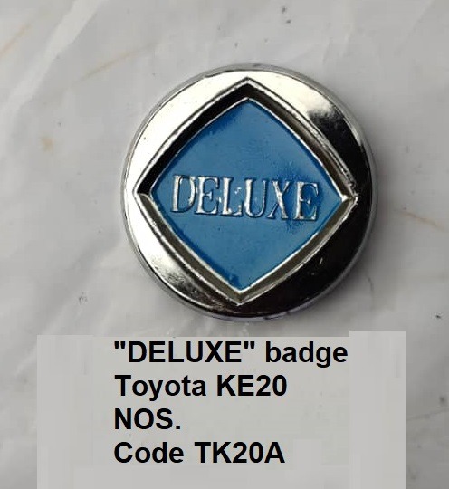 Toyota KE20 "DELUXE" badge emblem., Auto Accessories on Carousell