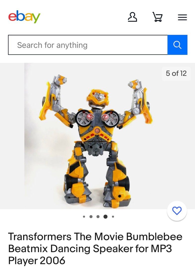 Transformers Beatmix bumblebee Mp3 Speaker Tiger Electronics, Audio ...