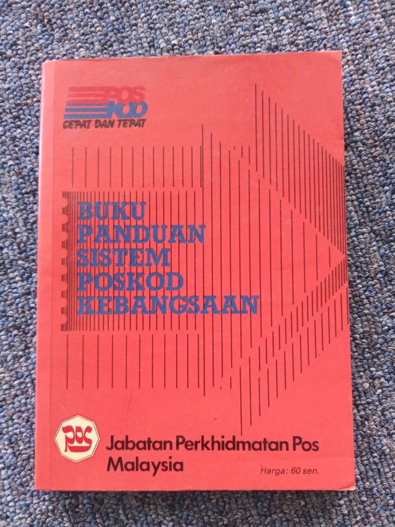 Vintage Buku Panduan Sistem Poskod Kebangsaan Cetakan Pertama Tahun ...