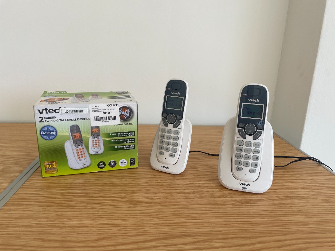 VTech Twin Digital Cordless Phone Set, TV & Home Appliances, Other Home ...