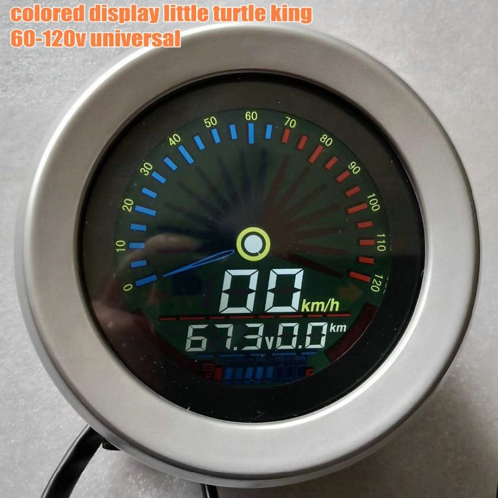 WhiteColored LCD Display Speedometer 60-120v Universal For Electric ...