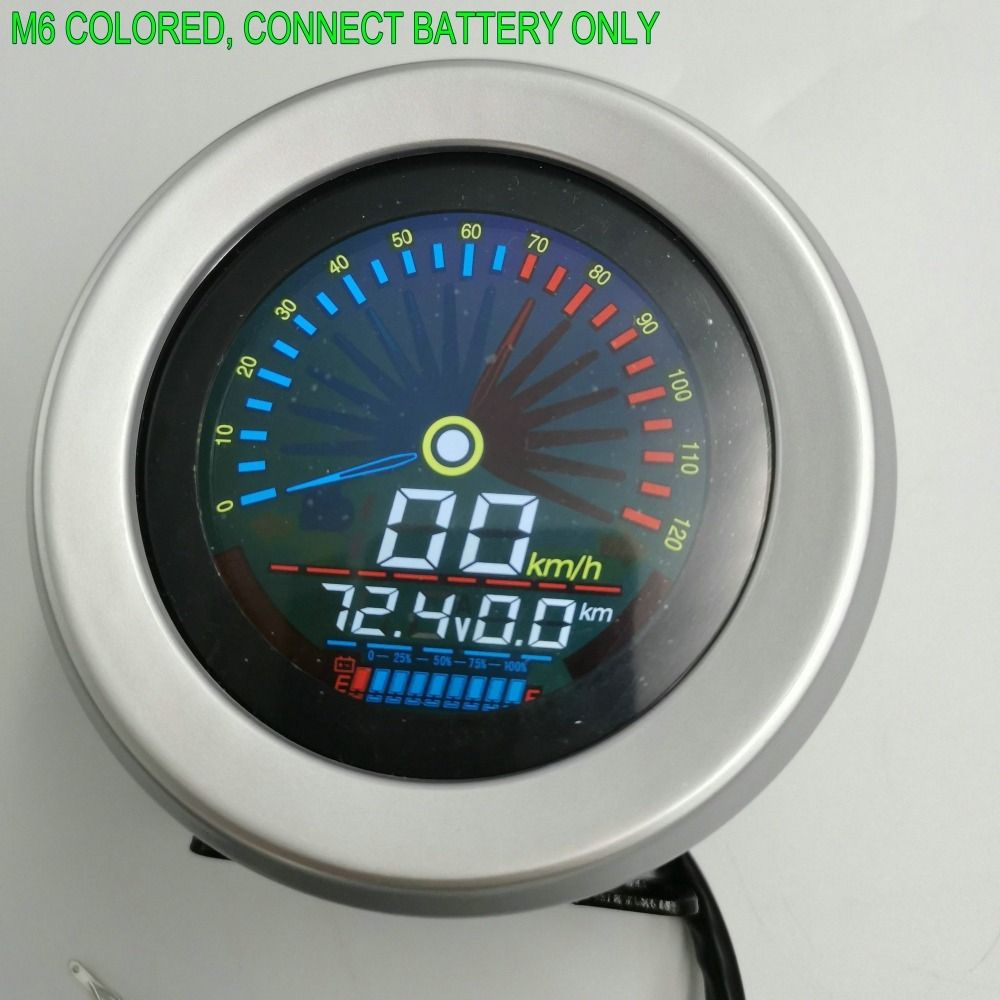 WhiteColored LCD Display Speedometer 60-120v Universal For Electric ...