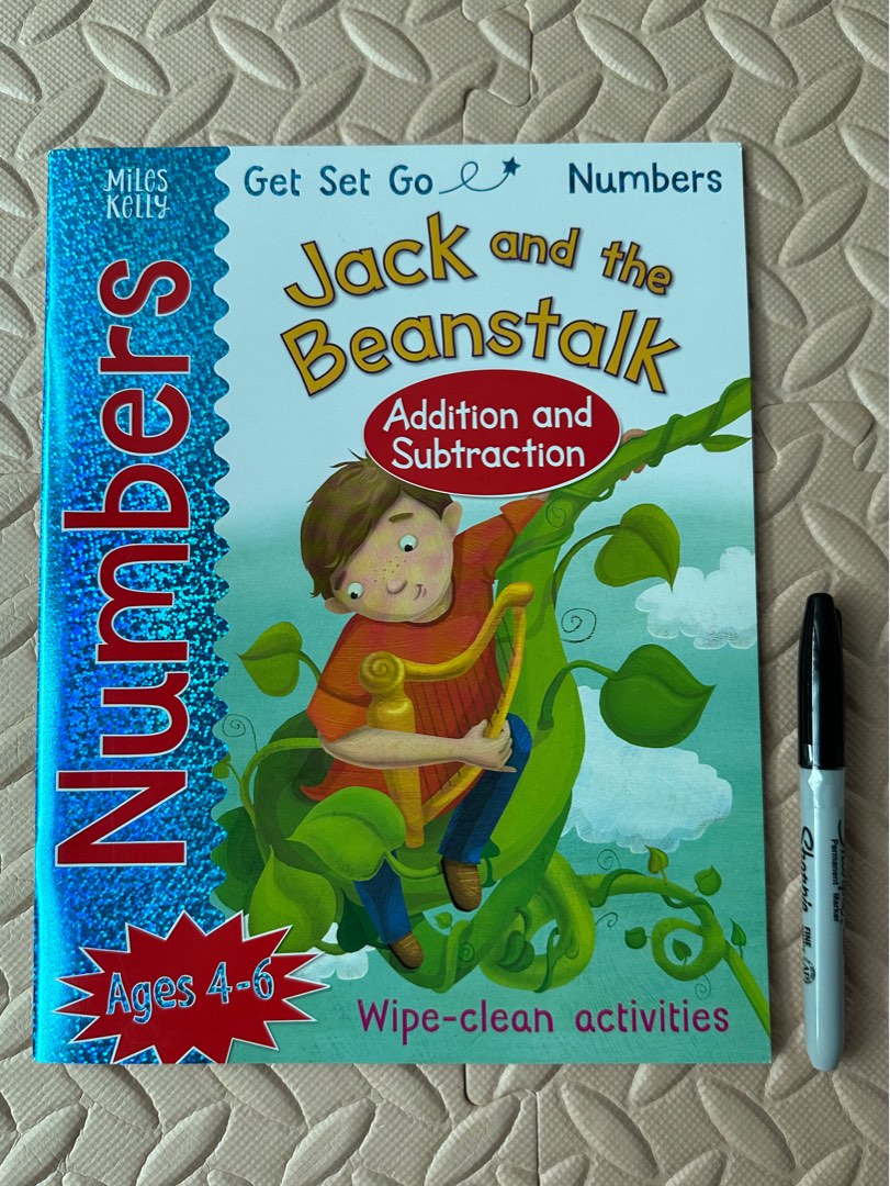 Wipe-Clean Numbers Jack and the Beanstalk by Miles Kelly on Carousell