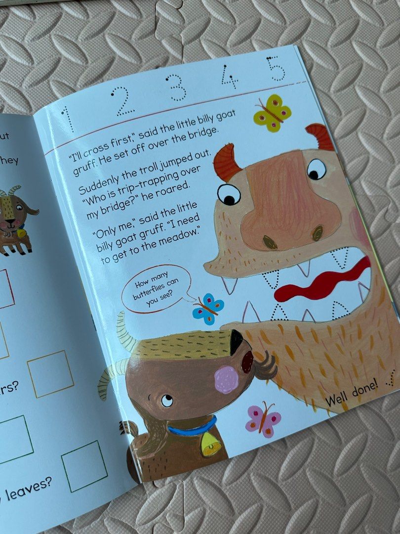 Wipe-Clean Numbers The Three Billy Goats Gruff by Miles Kelly on Carousell