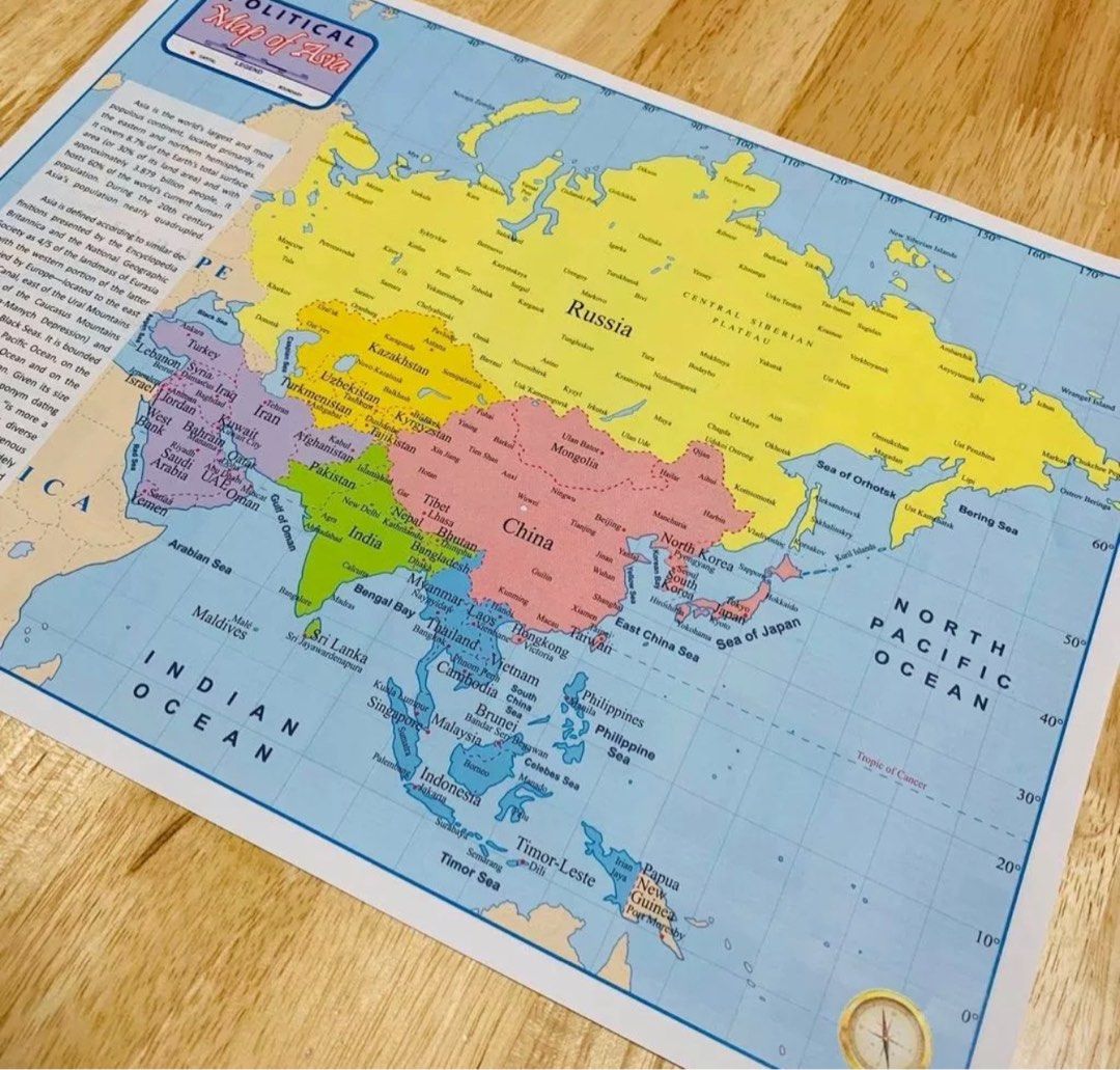 World Maps, Asian Maps, Periodic of Table of Elements, Hobbies & Toys ...