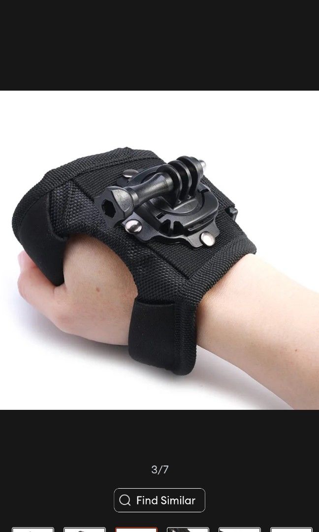 Wrist mount for action camera (gopro compatible), Photography ...