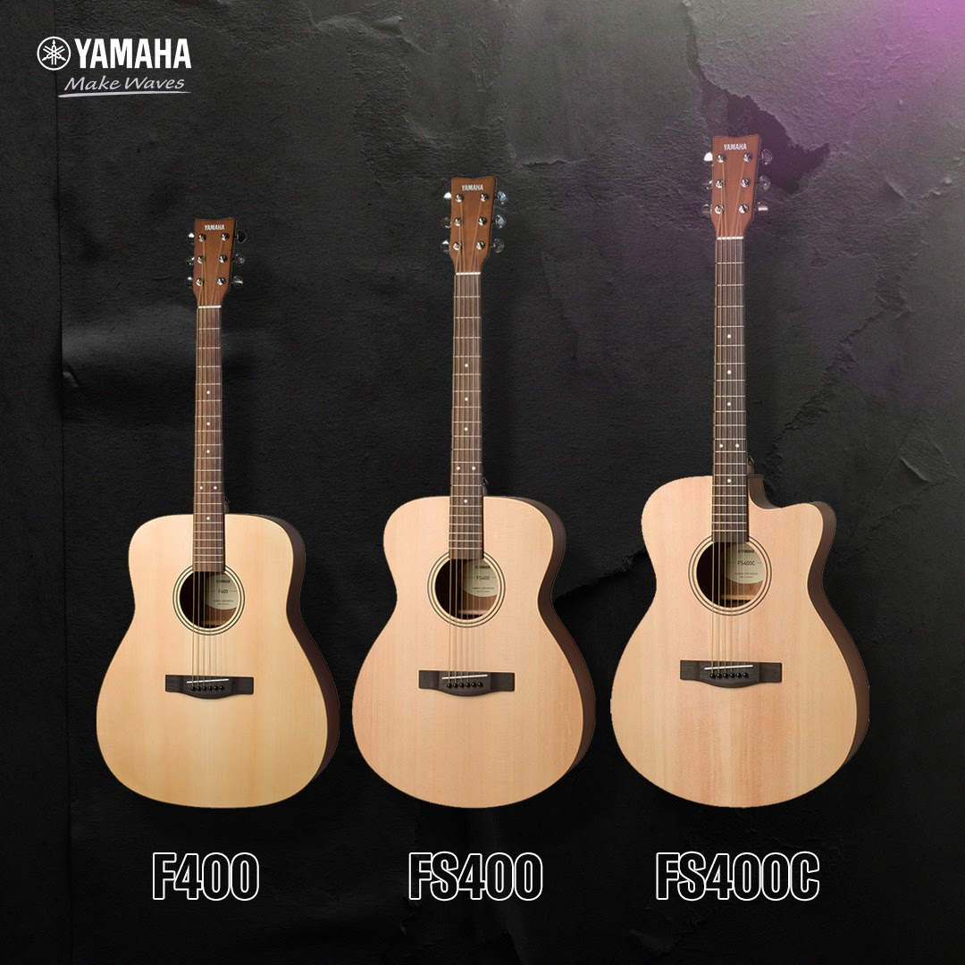 Yamaha F400 series F400 / FS400 / FS400C acoustic guitars (NEW!!), Hobbies & Toys, Music & Media ...