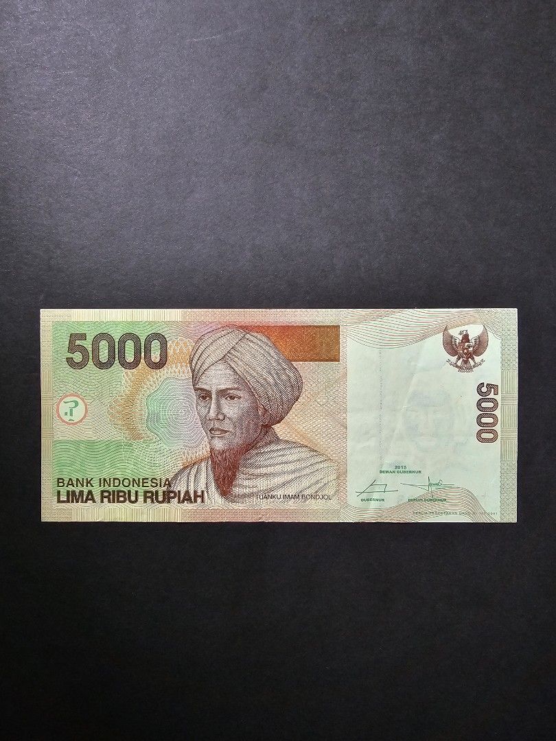 2015 Indonesia 5,000 Lima Ribu Rupiah Currency Banknote - Tuanku Imam ...