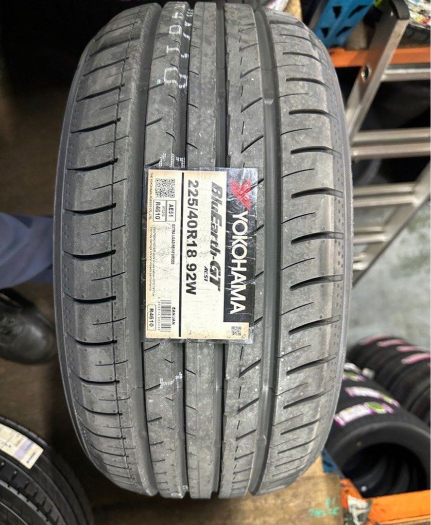 225/40/18 Yokohama BluEarth AE51 GT Japan, Car Accessories, Tyres & Rims on Carousell