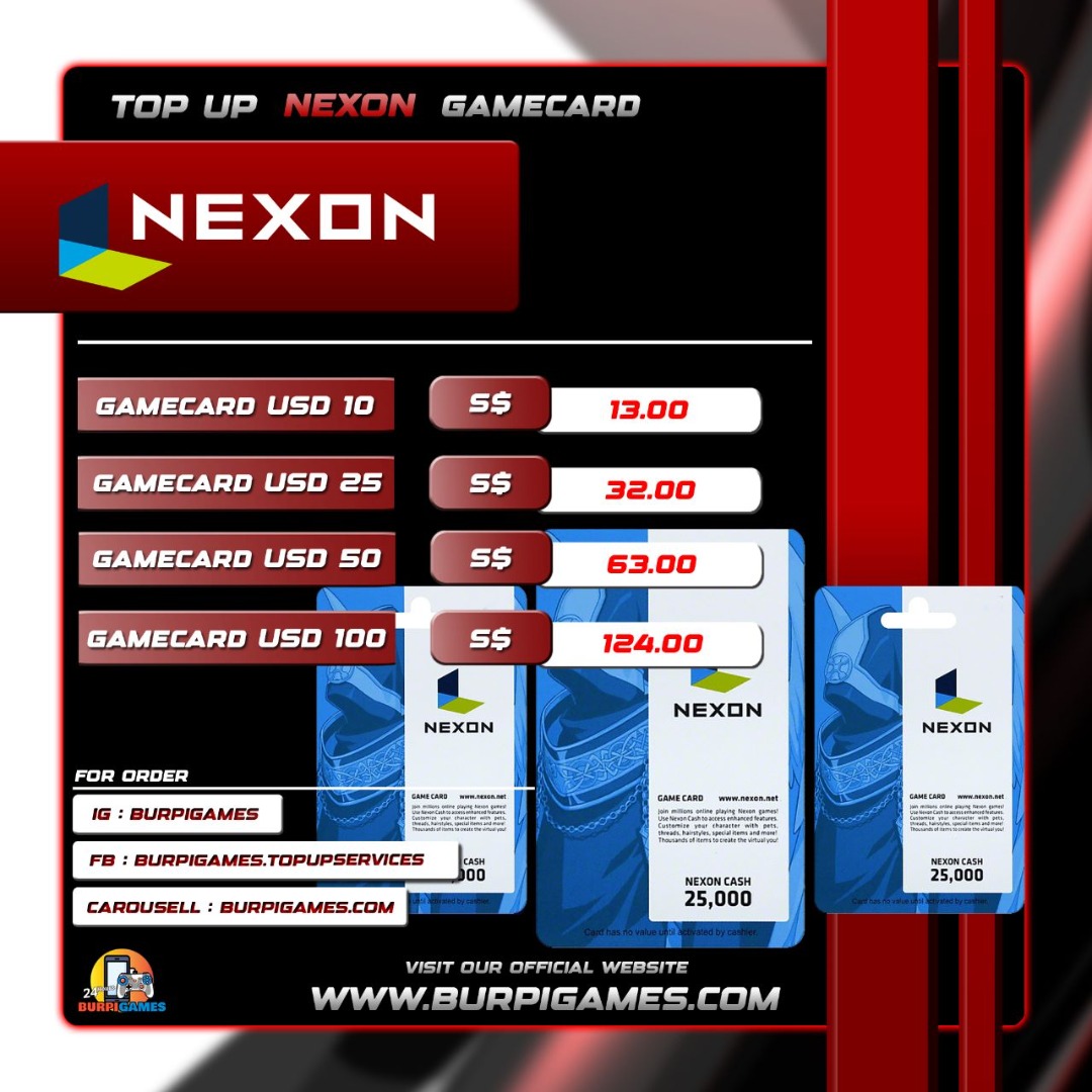 24/7 NEXON GIFTCARD [DIGITAL CODES], Video Gaming, Gaming Accessories ...