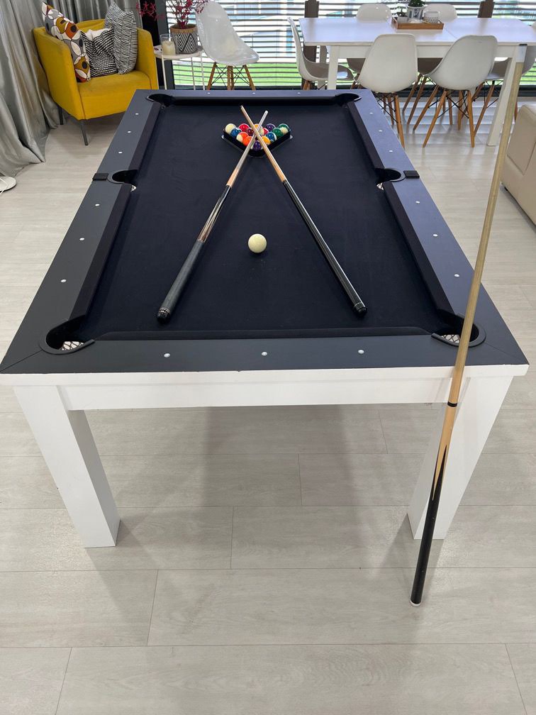 7 foot, 3 in 1 pool table, table tennis ping pong table and dining ...