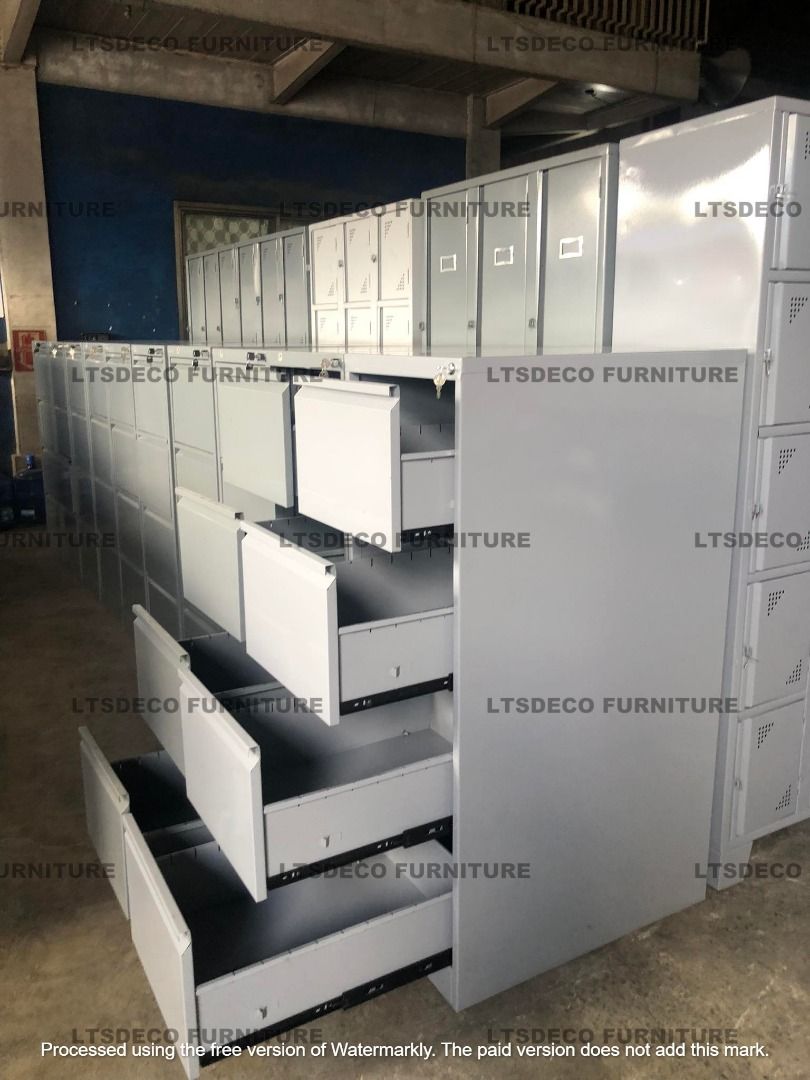 4-DRAWERS VERTICAL FILING CABINET OFFICE PARTITION FURNITURE on Carousell