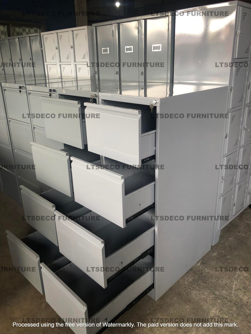 4-DRAWERS VERTICAL FILING CABINET OFFICE PARTITION FURNITURE on Carousell