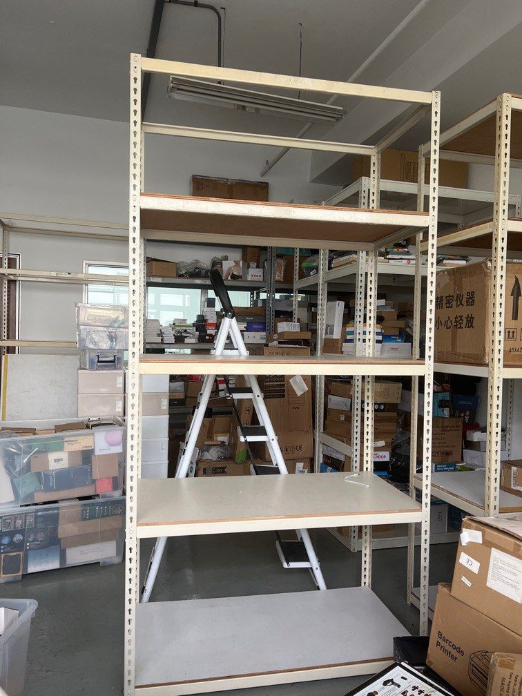 5 Tier 2.4 Meters Heavy Duty Boltless Rack With Wooden Board, Furniture ...
