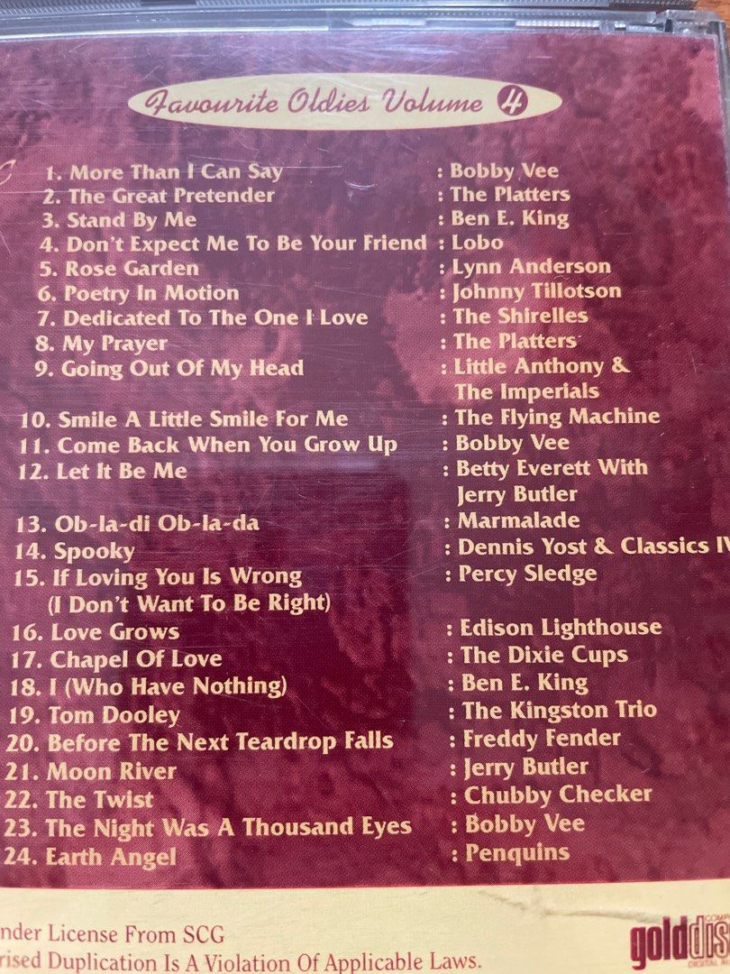 70s Original Golden Classic Collection (6 CD), Hobbies & Toys, Music ...