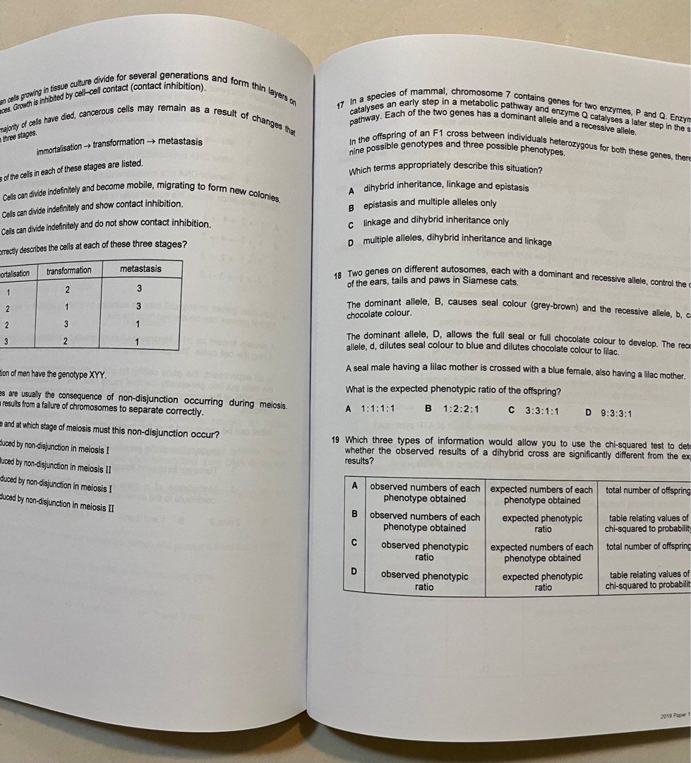 A Level H2 Biology TYS, Hobbies & Toys, Books & Magazines, Assessment ...