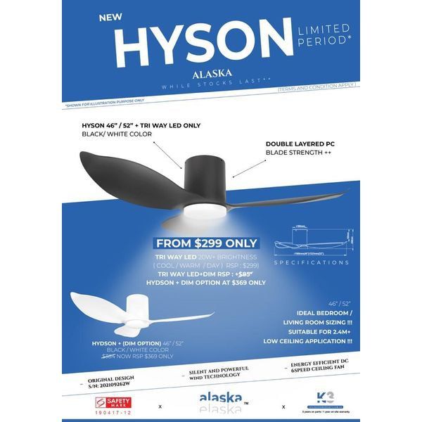 Alaska Hyson, Furniture & Home Living, Lighting & Fans, Fans on Carousell