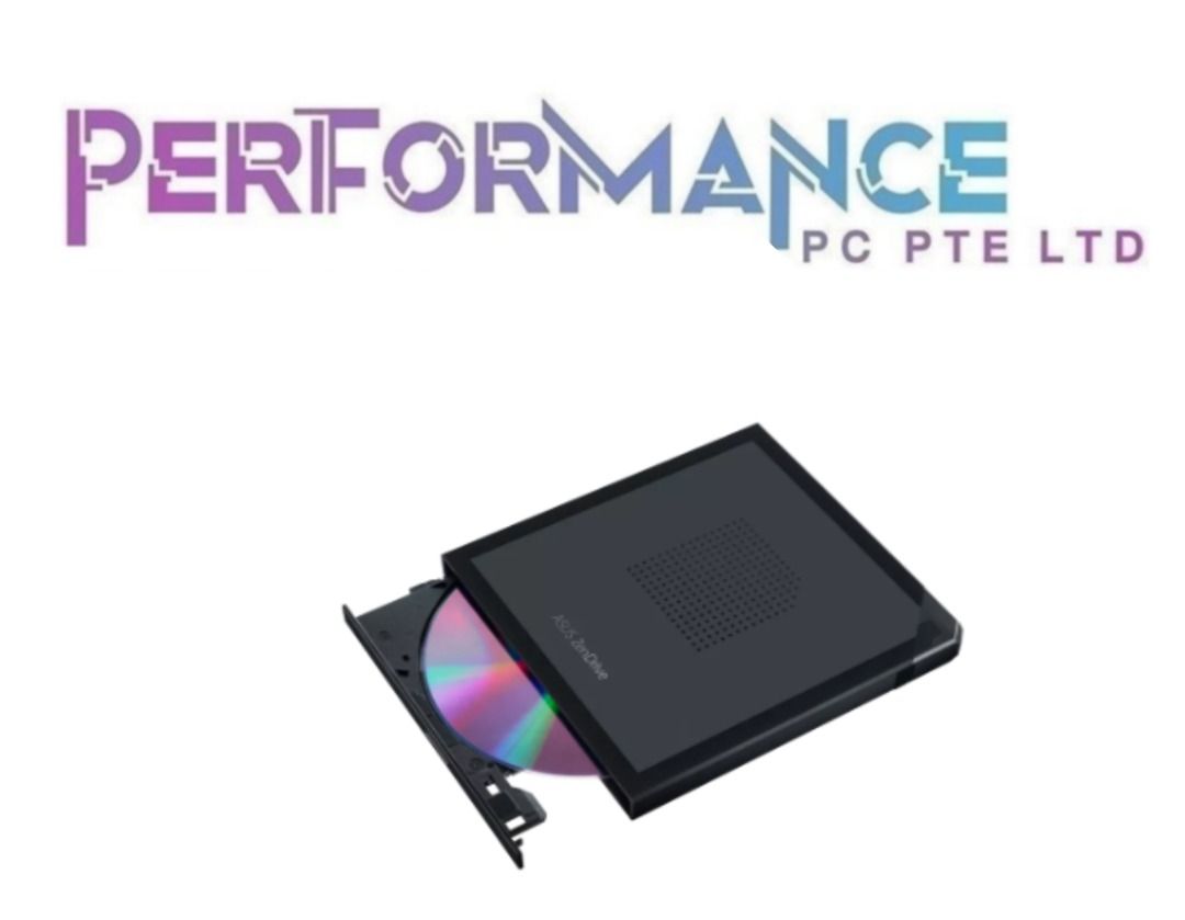 ASUS ZenDrive V1M external DVD drive and writer with built-in cable-storage design, USB-C ...