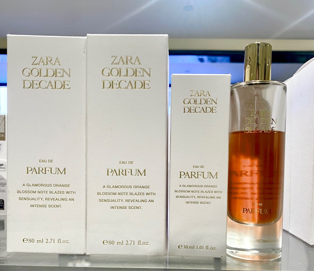 Authentic Zara Golden Decade 30ml, 80ml free paperbag on Carousell