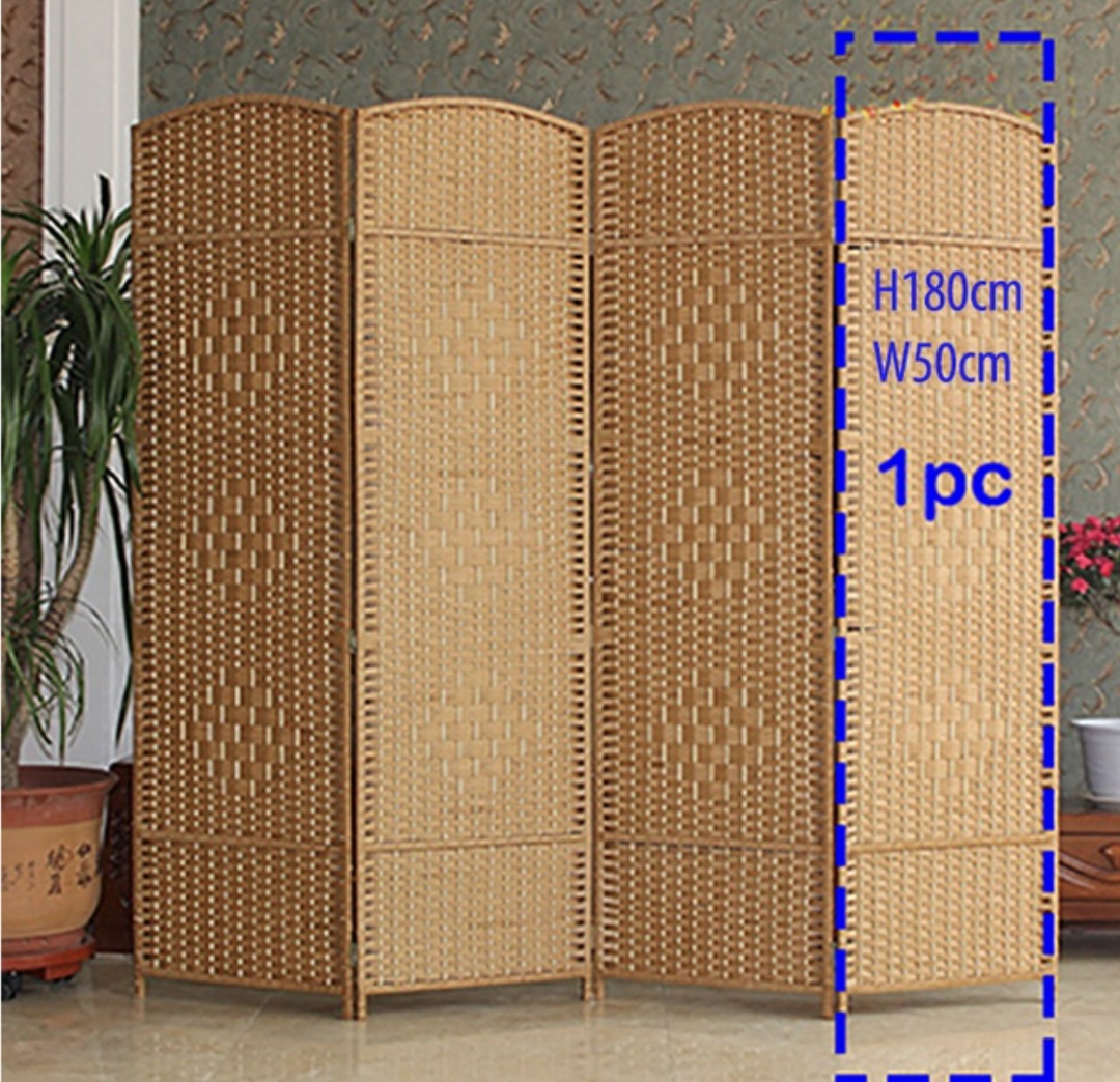 Rattan Folding Room Divider x4 panels + base, Furniture & Home Living, Furniture, Other Home ...