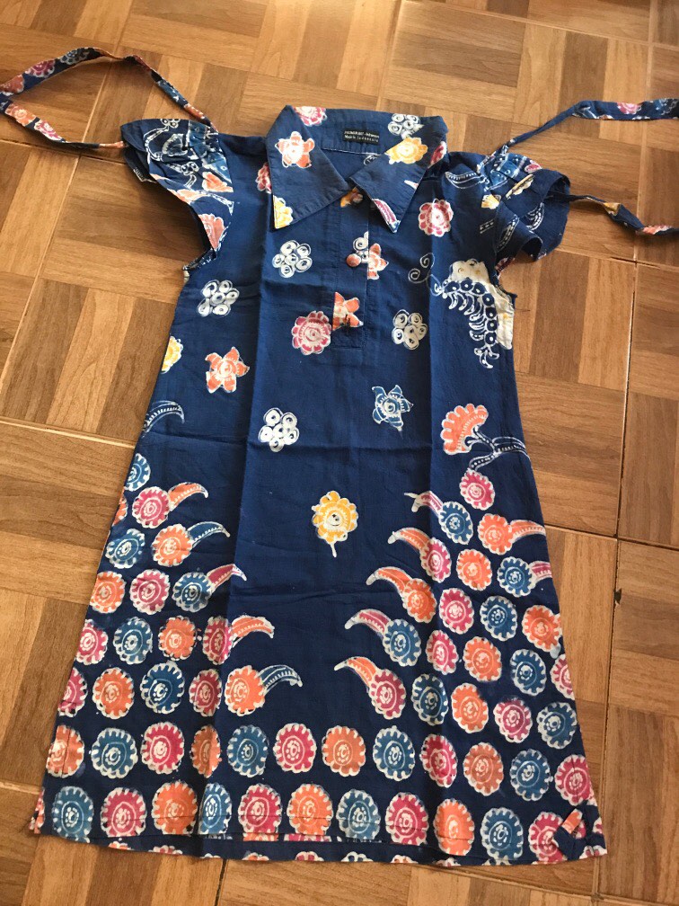 batik gaun anak biru paoman dress, Bayi & Anak, Baju Anak Perempuan, 8 ...