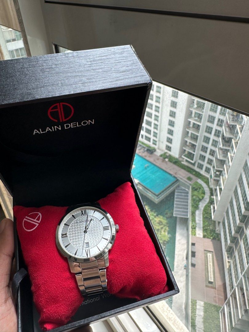 Beautiful and Thin 42mm Alain Delon Watch Quartz Movement, Men's ...