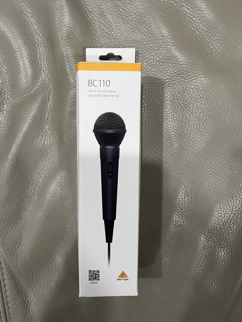 Behringer BC110 All-In-One Dynamic Voice Microphone (wired with 3 meter cable), Audio ...