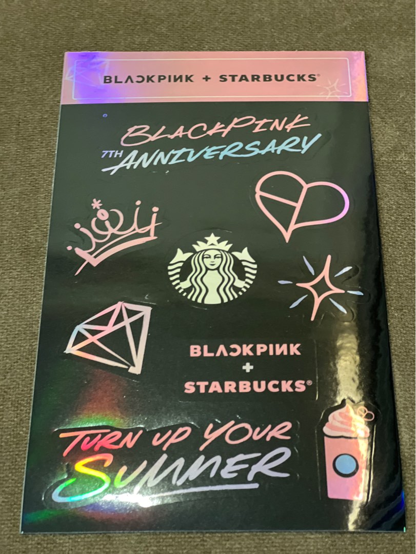 Black Pink Starbucks Sticker, Hobbies & Toys, Memorabilia ...