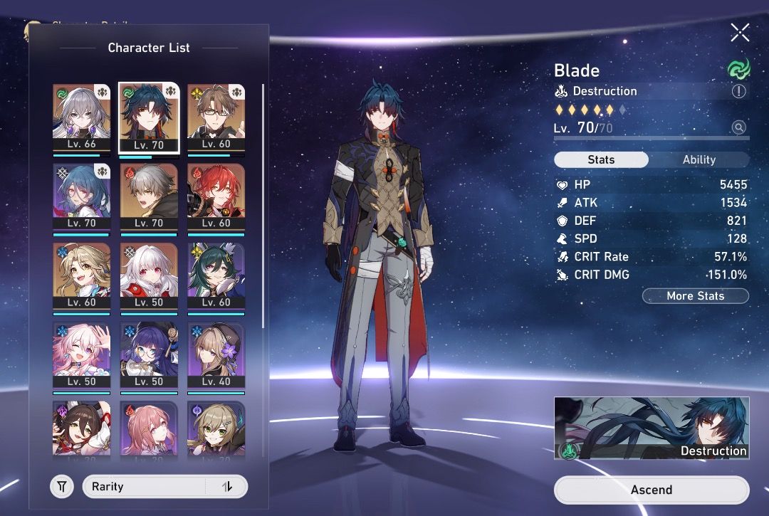 Blade with Sig LC TL 56 Honkai Star Rail Hsr, Video Gaming, Video Games ...