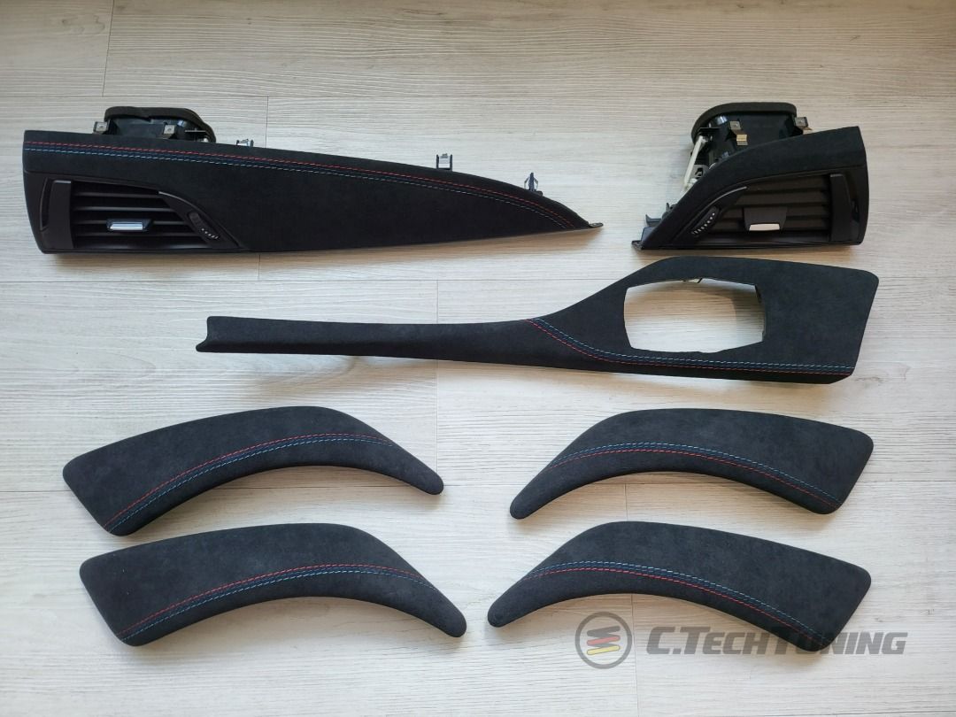BMW Genuine Interior trim remanufactured in Alcantara with custom tri ...