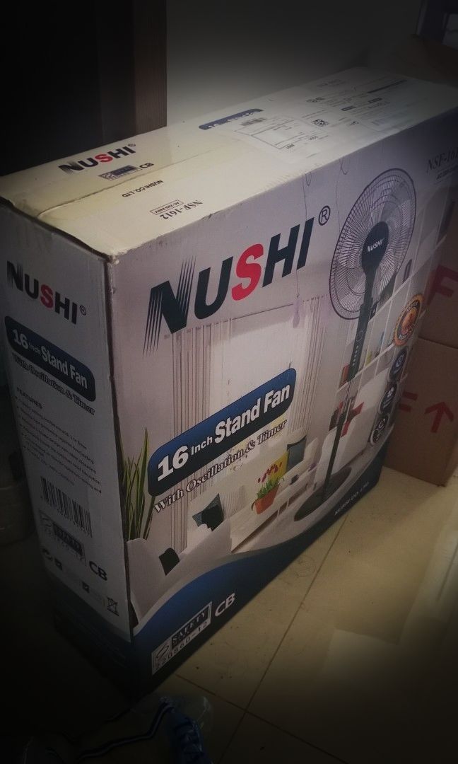BNIB SEALED NUSHI 16 INCH Stand fan with Timer 60 watts JAPAN brand ...