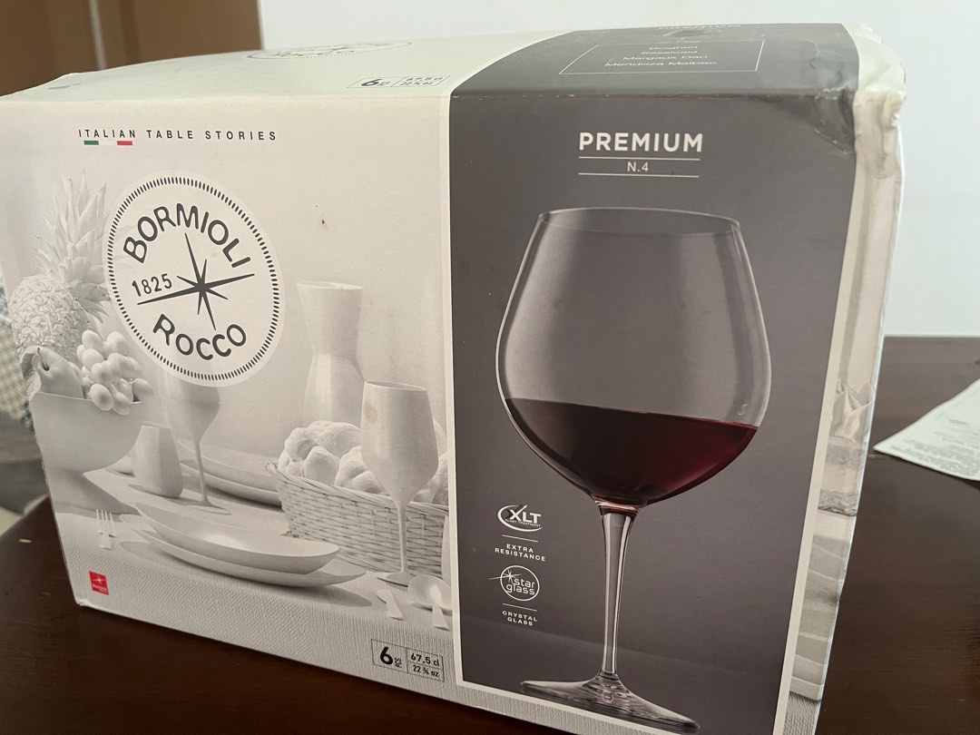 Bormioli Rocco Wine Glass (6pc), Furniture & Home Living, Kitchenware ...