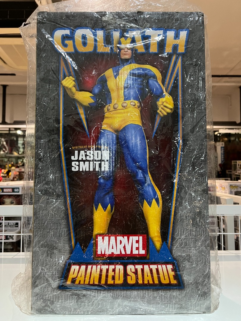 Bowen Statues Goliath yellow red variant giant man hawk eye museum ...