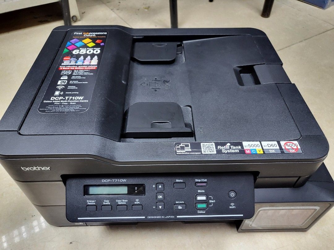 Brother DCP-710W 原裝供墨彩色打印機 wifi printer, 電腦＆科技, 打印機及影印機 - Carousell