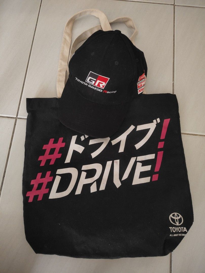 Cap gr racing and tote bag toyota, Auto Accessories on Carousell